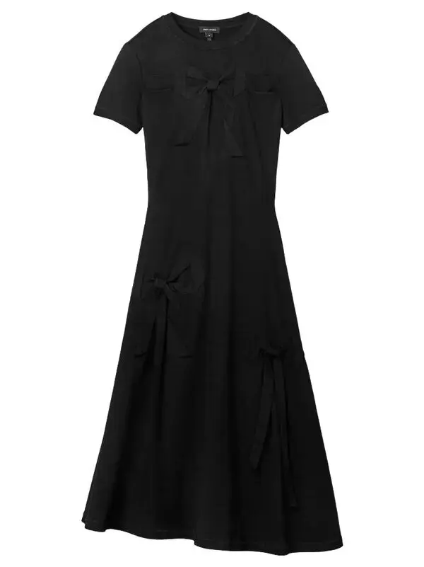 Marc Jacobs Bow Detail Midi Dress - Black