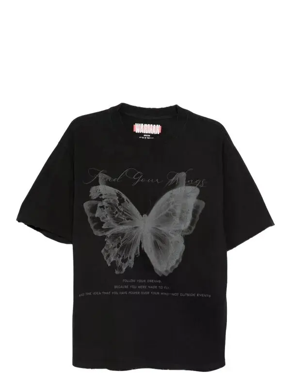 WARMAN Crew Neck T-shirt - Black