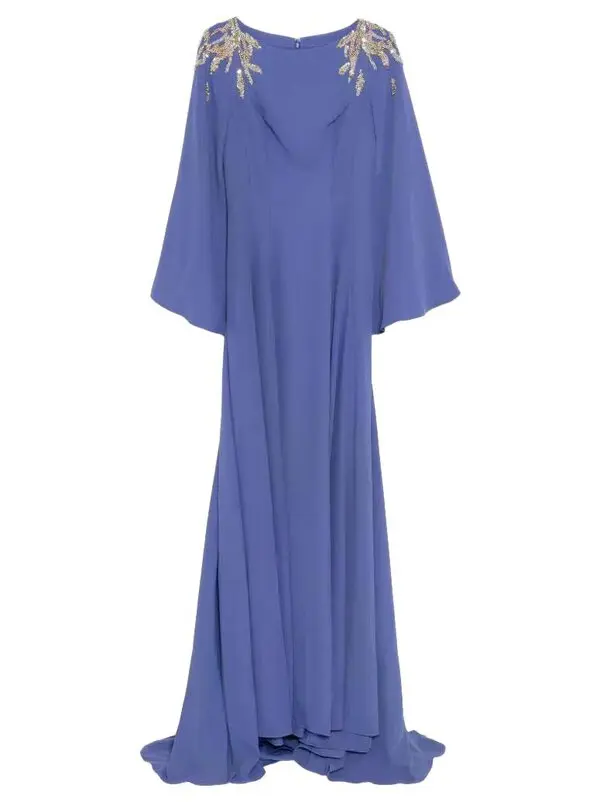 SAIID KOBEISY Embellished Crepe Kaftan - Blue