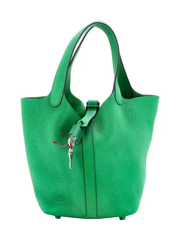 Hermès Picotin Lock Clemence Pm Bucket Bag - Green