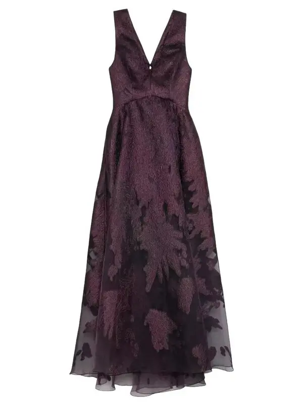 SAIID KOBEISY Brocade Gown - Purple