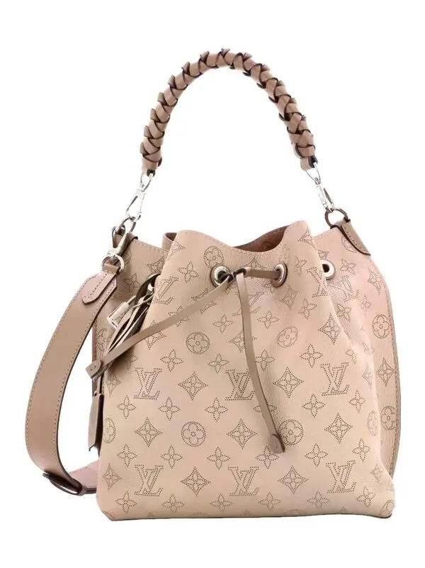 LOUIS VUITTON Muria Mahina Leather Bucket Bag - Neutrals