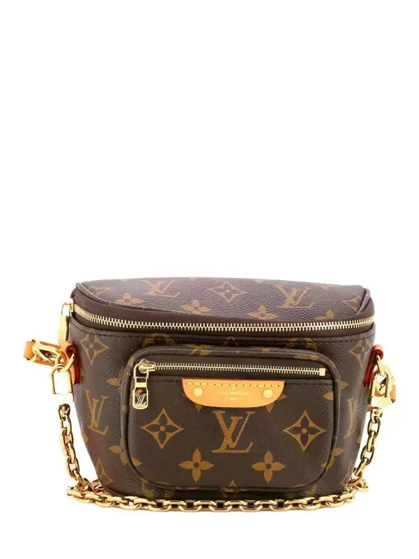 LOUIS VUITTON Bum Bag Monogram Canvas Mini Belt Bag - Brown