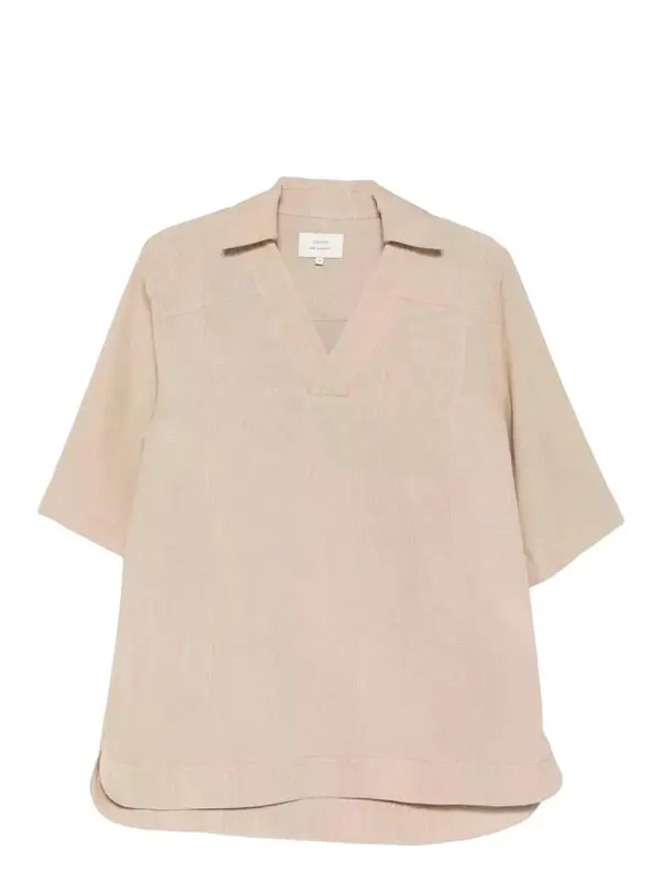 Loulou De Saison T-shirt With V-neck - Neutrals