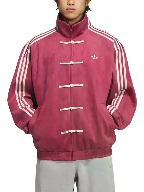 Adidas Stripes Chinese Track Jacket - Red