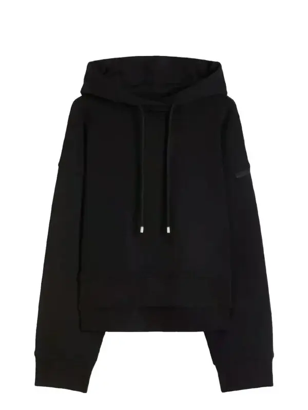 Sportmax Logo-patch Hoodie - Black