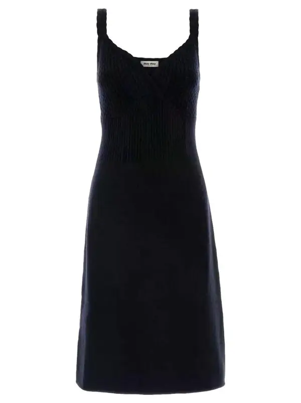 Miu Miu Knitted Midi Dress - Blue