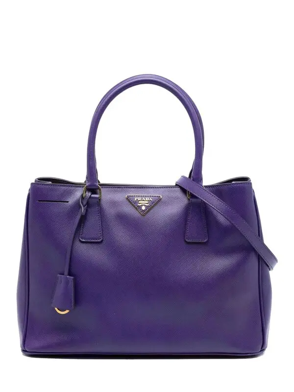 Prada Saffiano Galleria Satchel - Purple