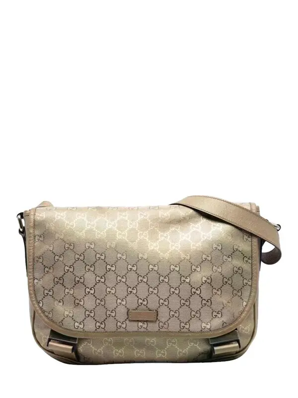 Gucci Gg Imprime Crossbody Bag - Gold