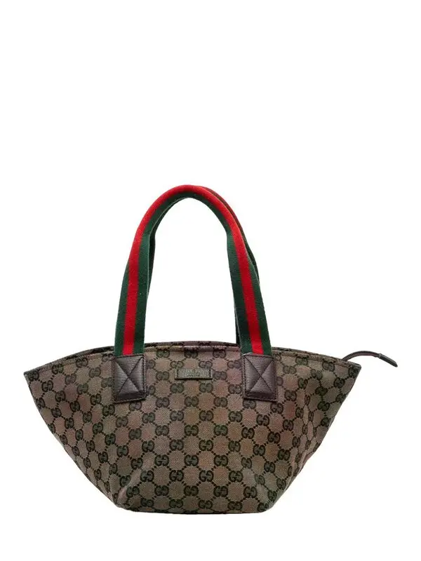 Gucci Gg Canvas Web Handbag - Brown