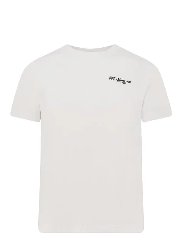 Off White Cotton Tshirt - White