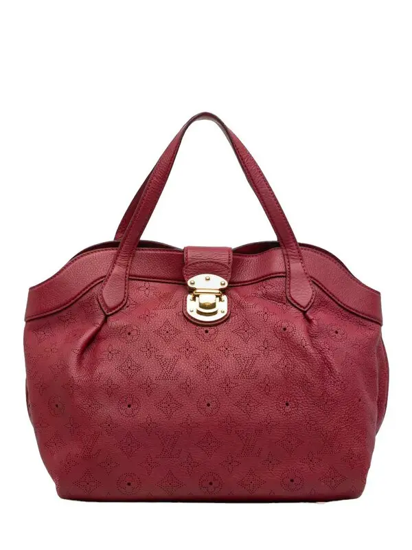 LOUIS VUITTON 2011 Monogram Mahina Cirrus Pm Handbag - Red