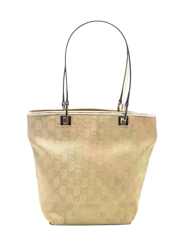 Gucci Gg Canvas Tote Bag - Gold