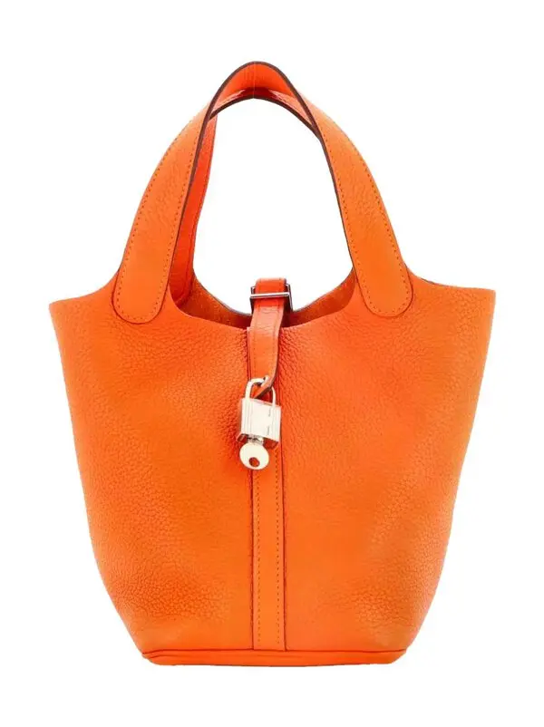 Hermès Picotin Lock Clemence Pm Bucket Bag - Orange