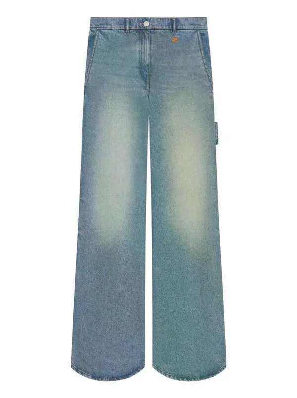 COURREGES Logo-patch Trousers - Blue