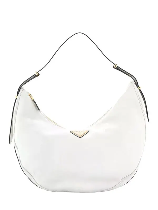 Prada Arque Half Moon Large Hobo Bag - White