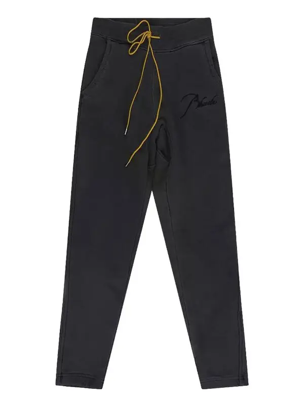 Rhude Script Logo Relaxed Track Pants - Black