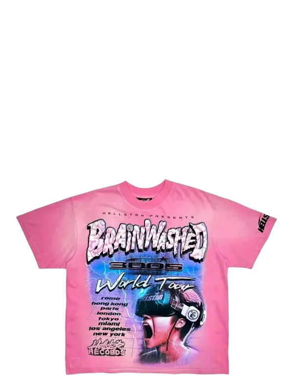 HELLSTAR Short-sleeved Graphic T-shirt - Pink