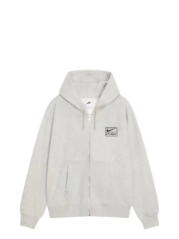 Nike X Stüssy Zip Fleece Hoodie - Grey