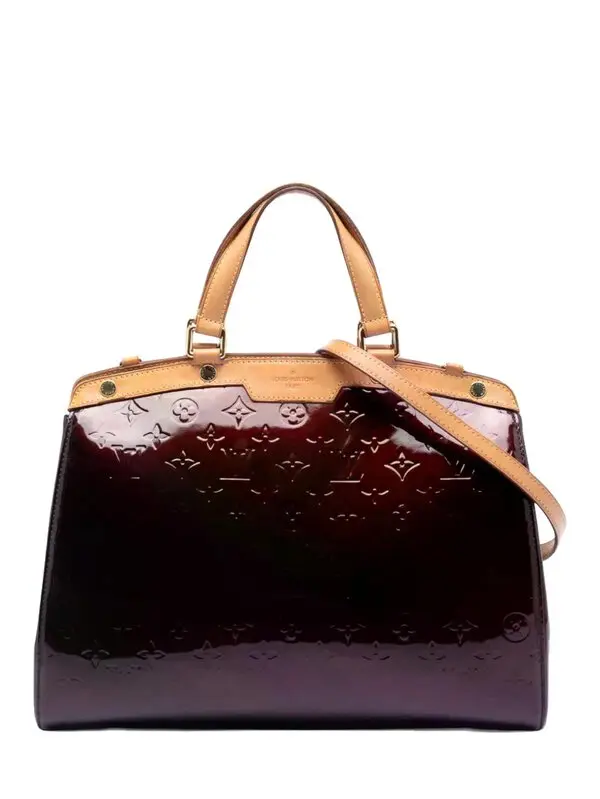 LOUIS VUITTON 2012 Monogram Vernis Brea Gm Satchel - Purple