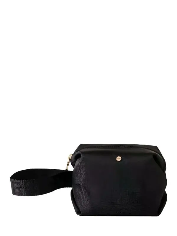 Borbonese Pebble-grain Makeup Bag - Black