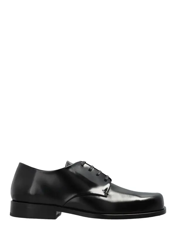 Ami Full-grain Leather Derby Shoes - Black