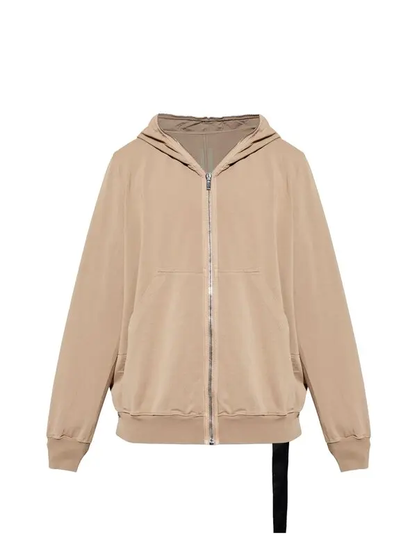 Rick Owens Zip Up Hoodie - Beige