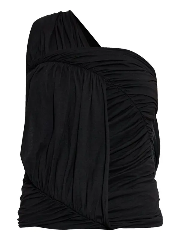 Rick Owens Draped Asymmetrical Top - Black