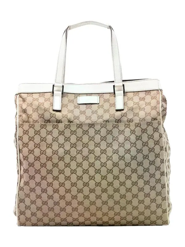 Gucci Gg Canvas Tote Bag - Brown