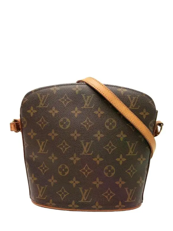 LOUIS VUITTON 2000 Monogram Drouot Crossbody Bag - Brown