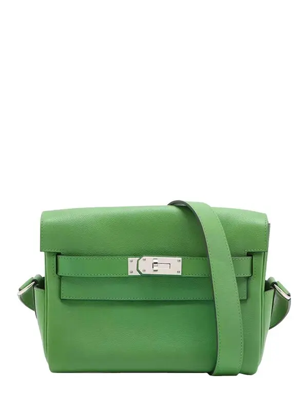 Hermès 2023 Evercolor Kelly Messenger Bag - Green