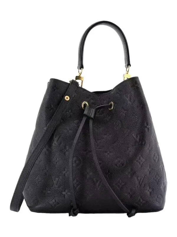 LOUIS VUITTON Neonoe Mm Bucket Bag Monogram Empreinte Leather - Black