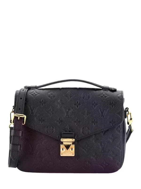 LOUIS VUITTON Pochette Metis Monogram Empreinte Leather Crossbody Bag - Black