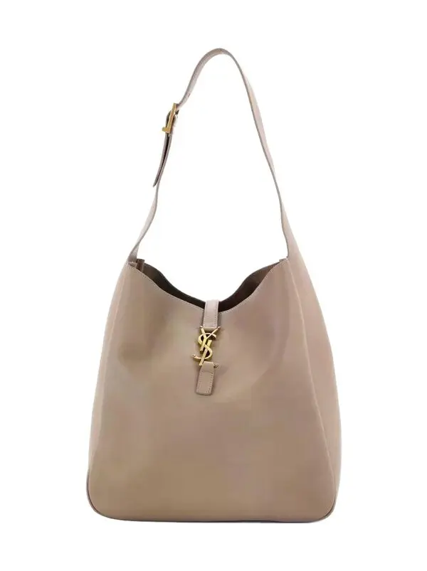 Saint Laurent Le 5 A 7 Supple Leather Large Hobo Bag - Neutrals