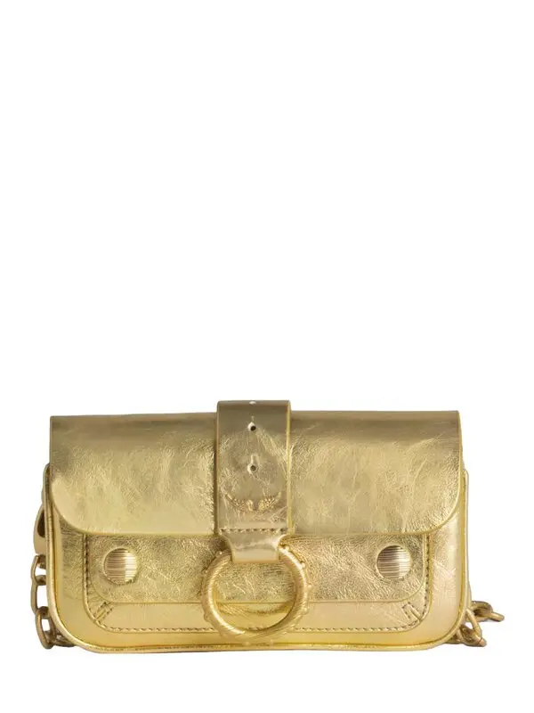 Zadig&Voltaire Mini Kate Ring-embellished Chain Cross Body Bag - Gold