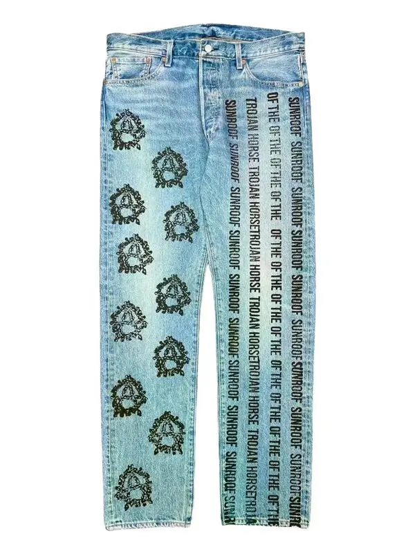 DENIM TEARS X Levi's X Virgil Abloh 'sunroof Of The Trojan Horse' Jeans - Blue