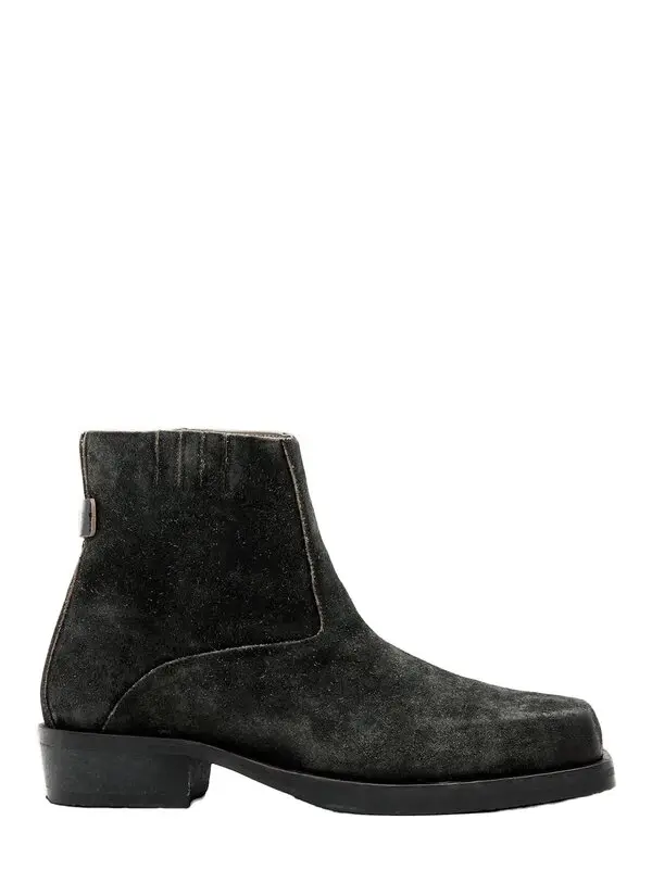 ALLSAINTS Orla Leather Boots - Charcoal Grey