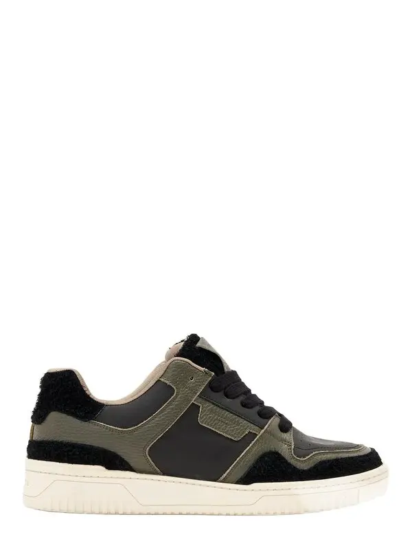 ALLSAINTS Regan Plus Low Top Sneakers - Black/sage Green