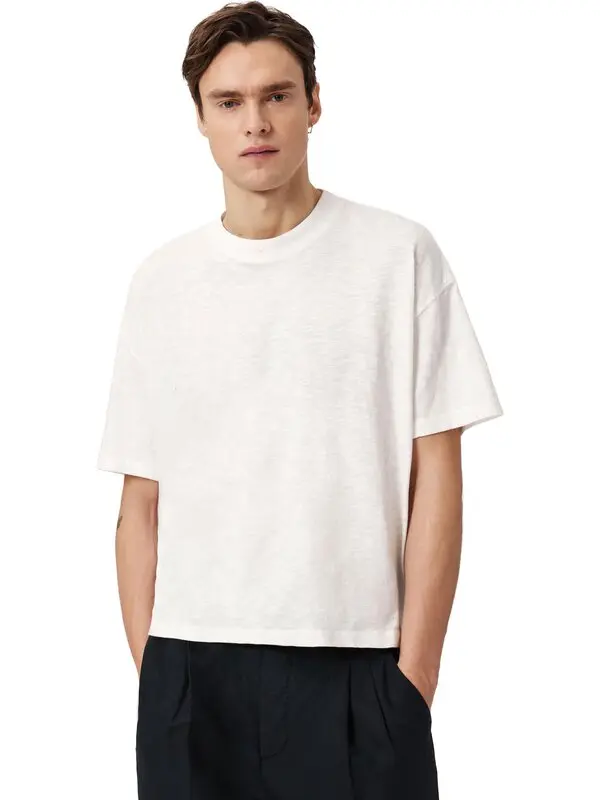 ALLSAINTS Casper Boxy Crew Neck T-shirt - Chalk White