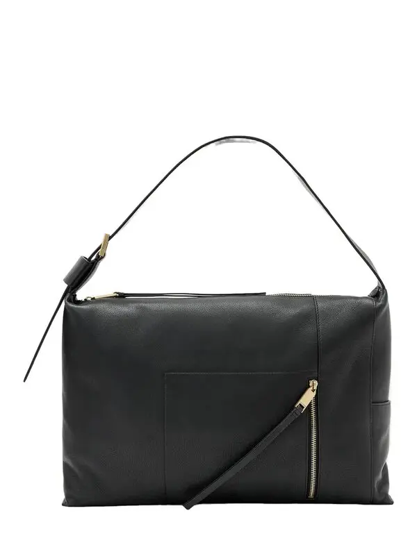 ALLSAINTS Alba Leather Shoulder Bag - Black