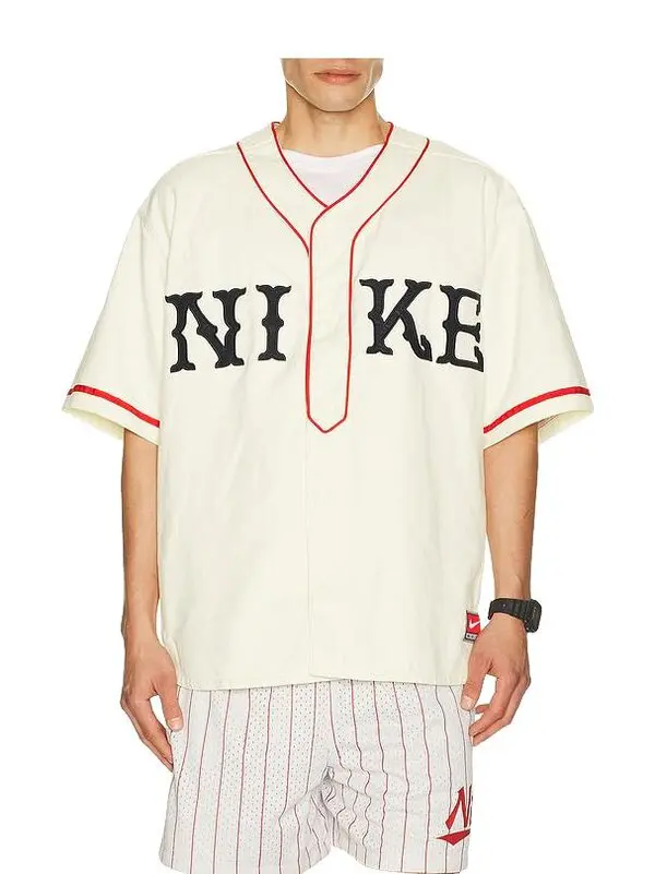 Nike Sport Top - Coconut Milk  University Red  & Black