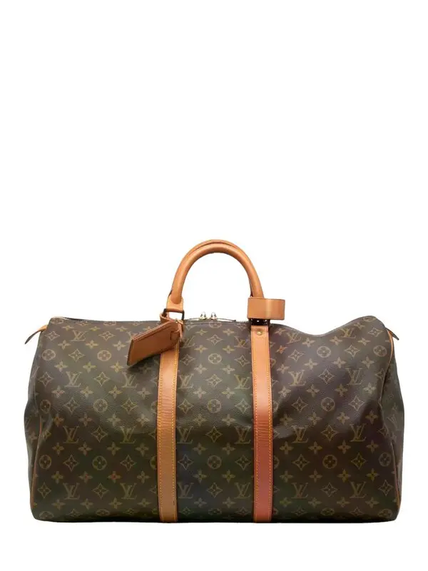 LOUIS VUITTON 1989 Monogram Keepall 50 Travel Bag - Brown