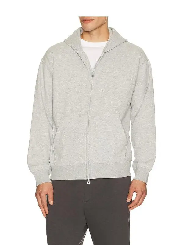 Beyond Yoga Luxefleece Full Zip Hoodie - Light Heather Grey