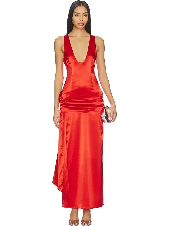 Superdown Dempsey Maxi Dress - Cherry Red