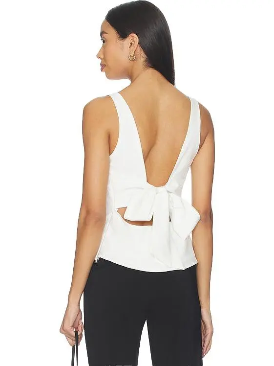 MORE TO COME Jaden Tie Top - White