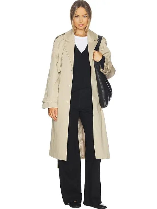 ANINE BING Rickie Maxi Trench - Beige
