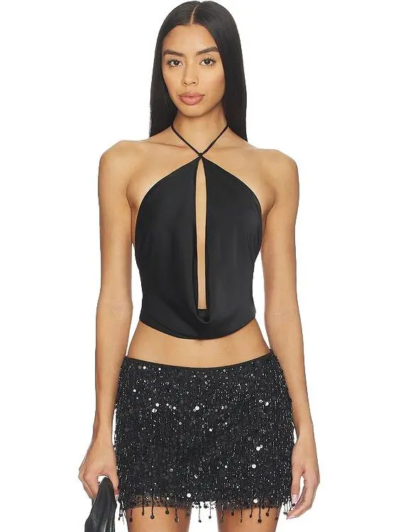 Superdown Paulita Halter Top - Black