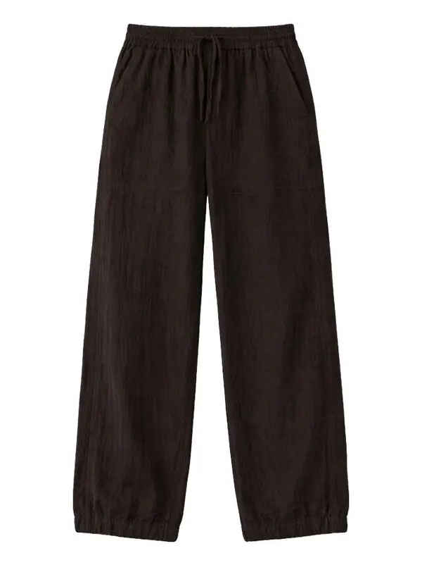 ME+EM Drawstring Hem Trousers - Ganache Brown