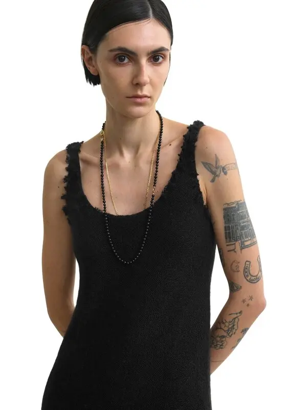 TOTEME Mohair Knit Tank - Black