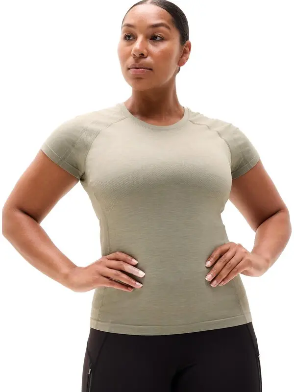 Athleta Momentum Flex Tee - Willow Heather